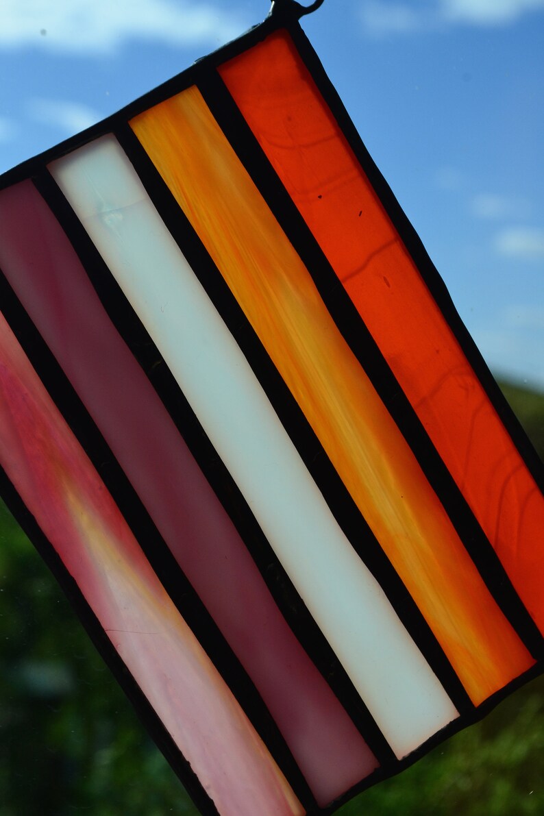 Stained Glass Lesbian Pride Flag-suncatcher-free Shipping - Etsy