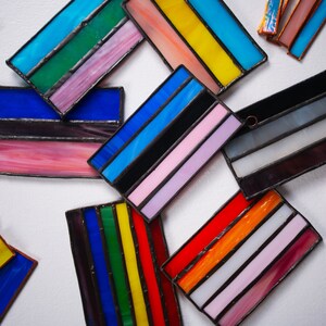 Stained Glass Lesbian Pride Flag-suncatcher-free Shipping - Etsy