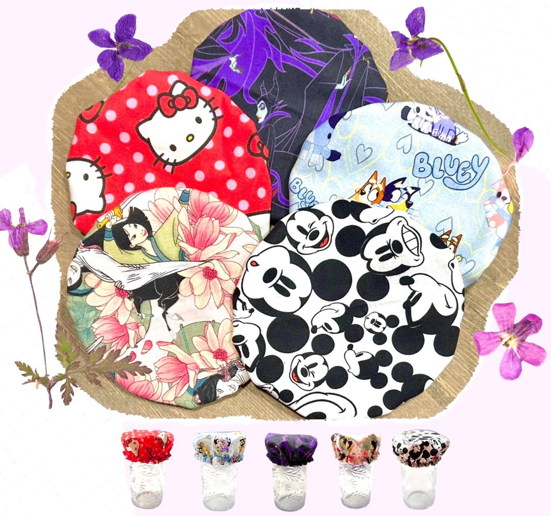 Character Sourdough Bonnets Jar Covers Licensed Fabric - Etsy