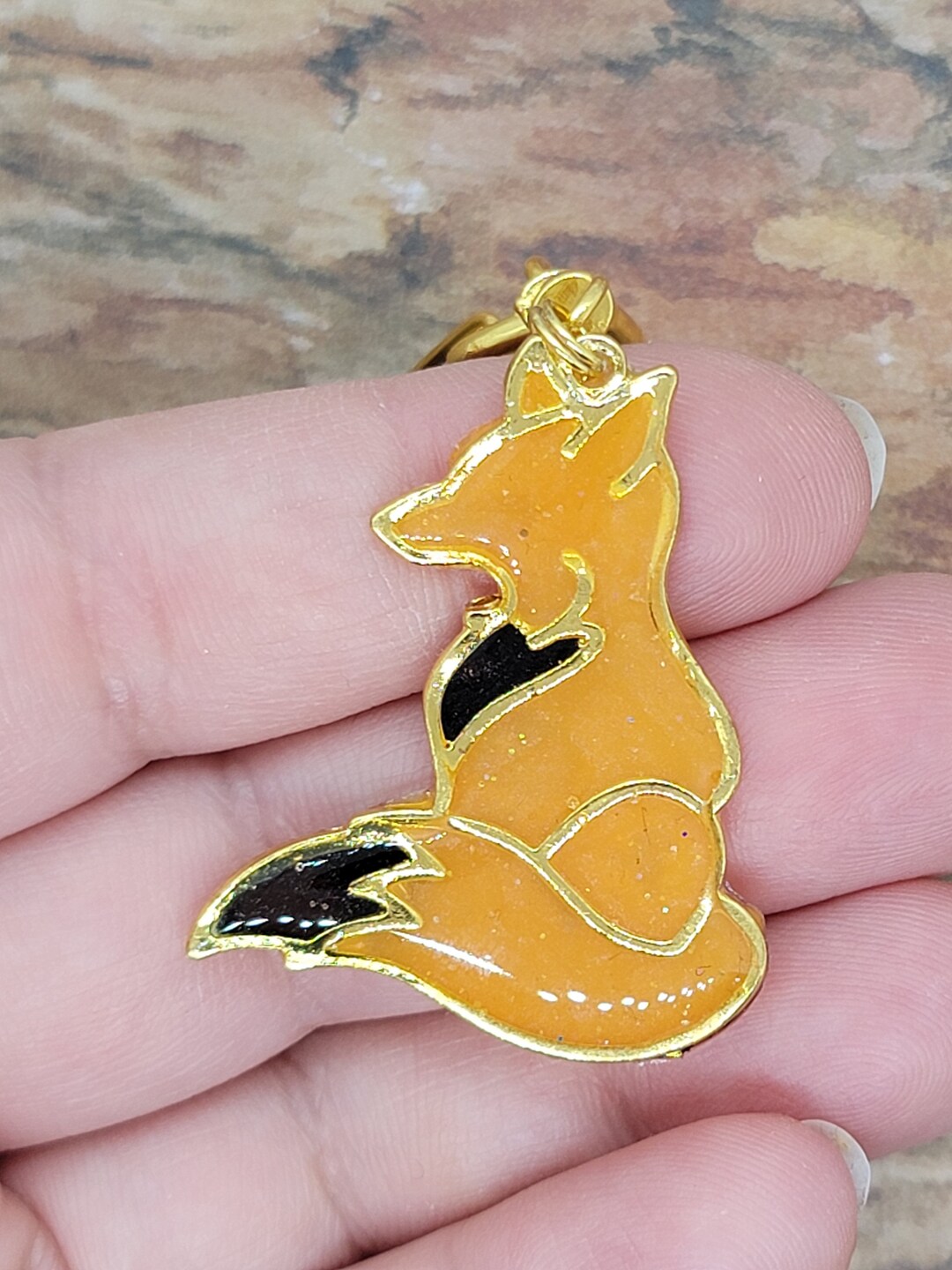 Foxy Handmade OOAK Resin Keychain Very Cute Accessory - Etsy