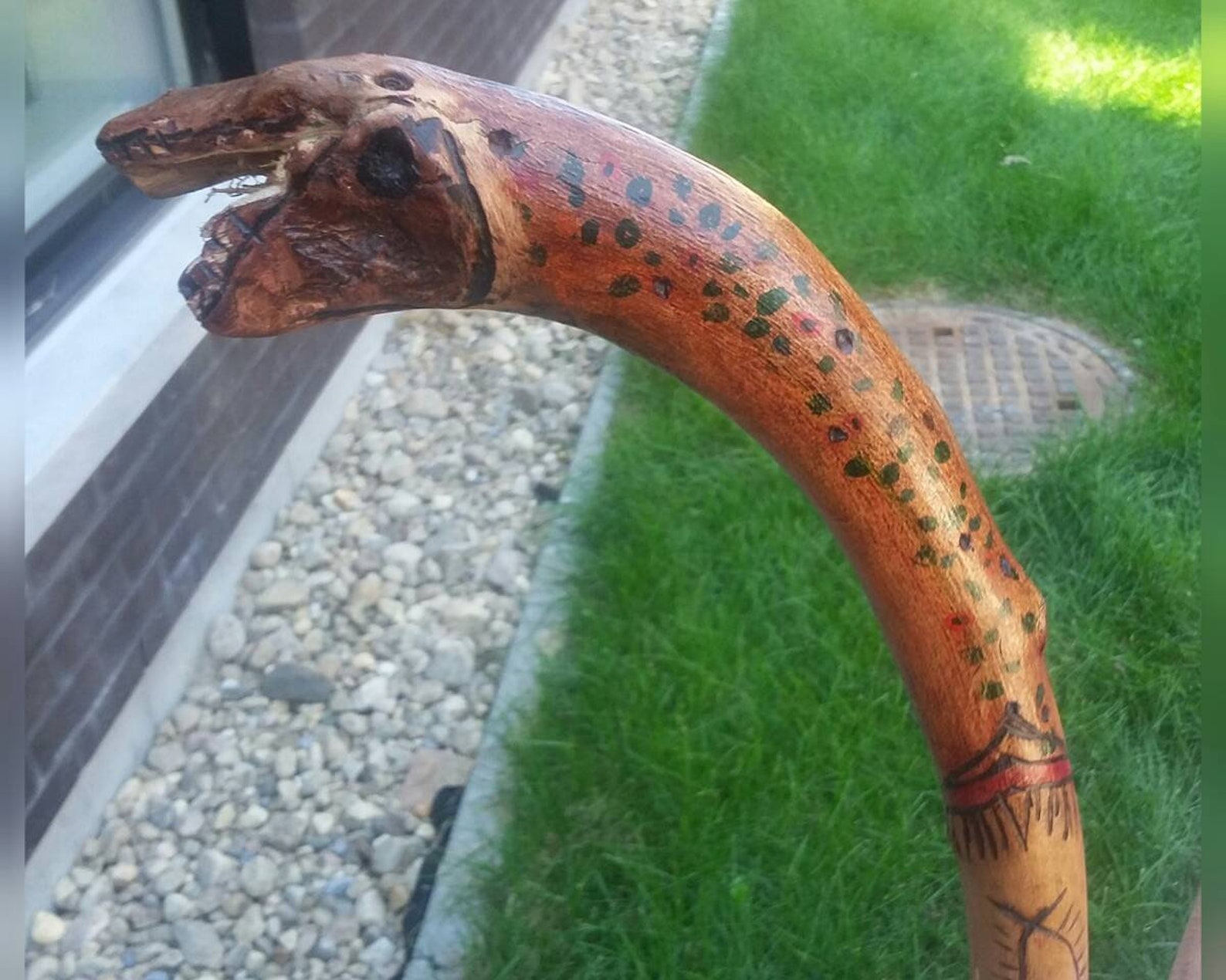 Unique Hand Carved Trout Fish Walking Stick Cane One Piece | Etsy