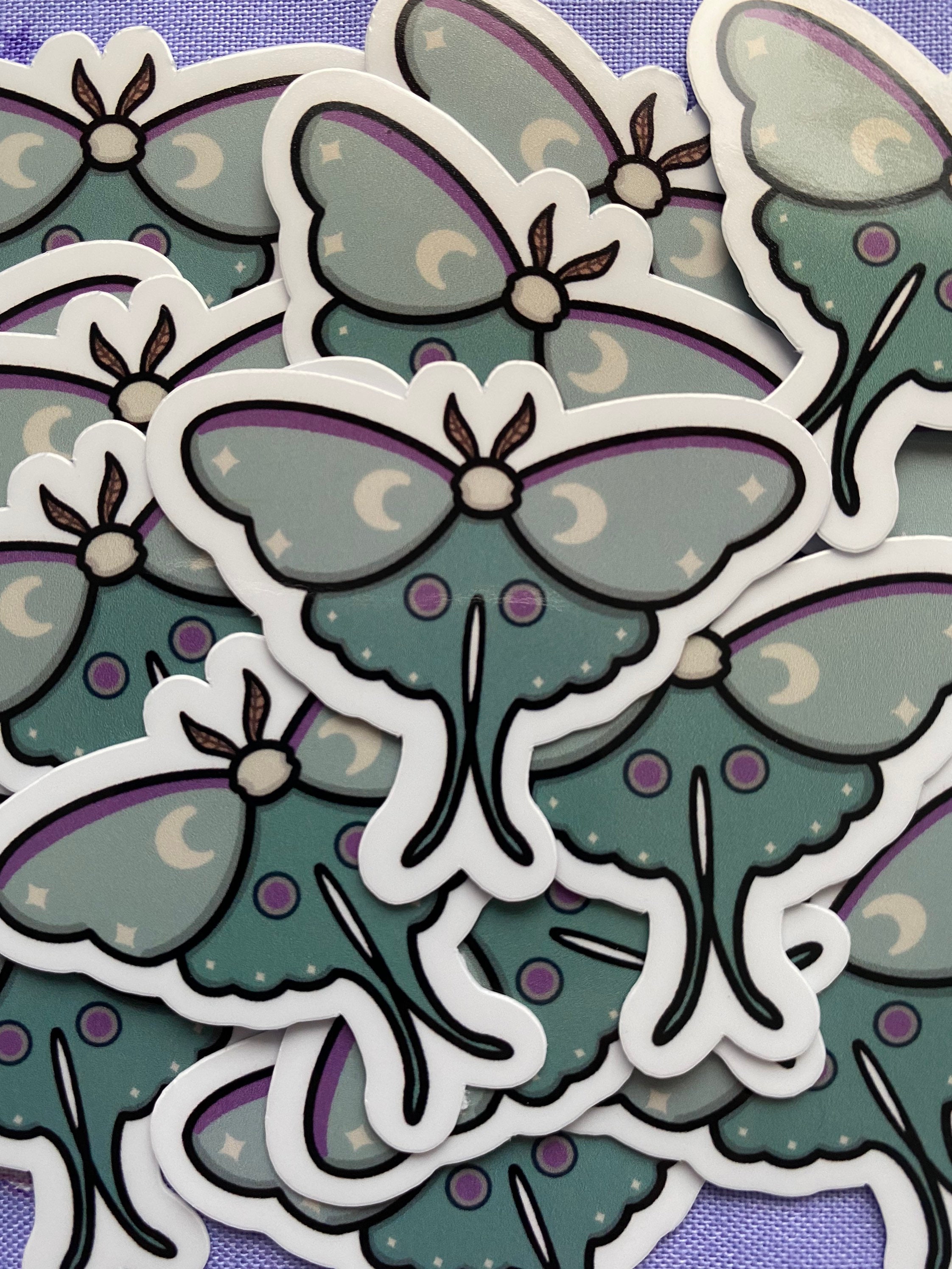 Luna Moth Sticker | Green Luna Moth Sticker | Green Moth Sticker | Moth ...
