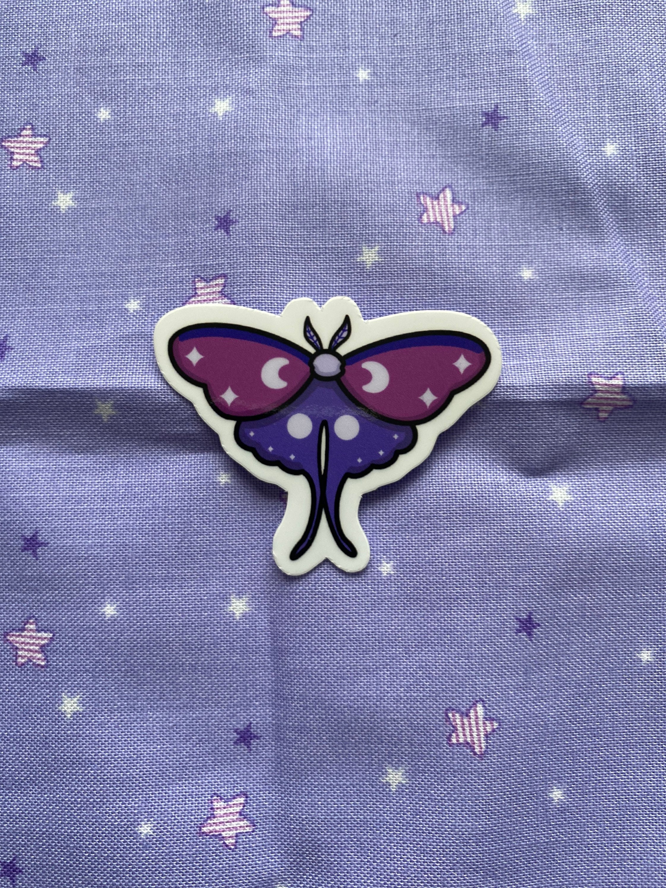 Purple Luna Moth Sticker Luna Moth Sticker Purple Moth Sticker Moth ...