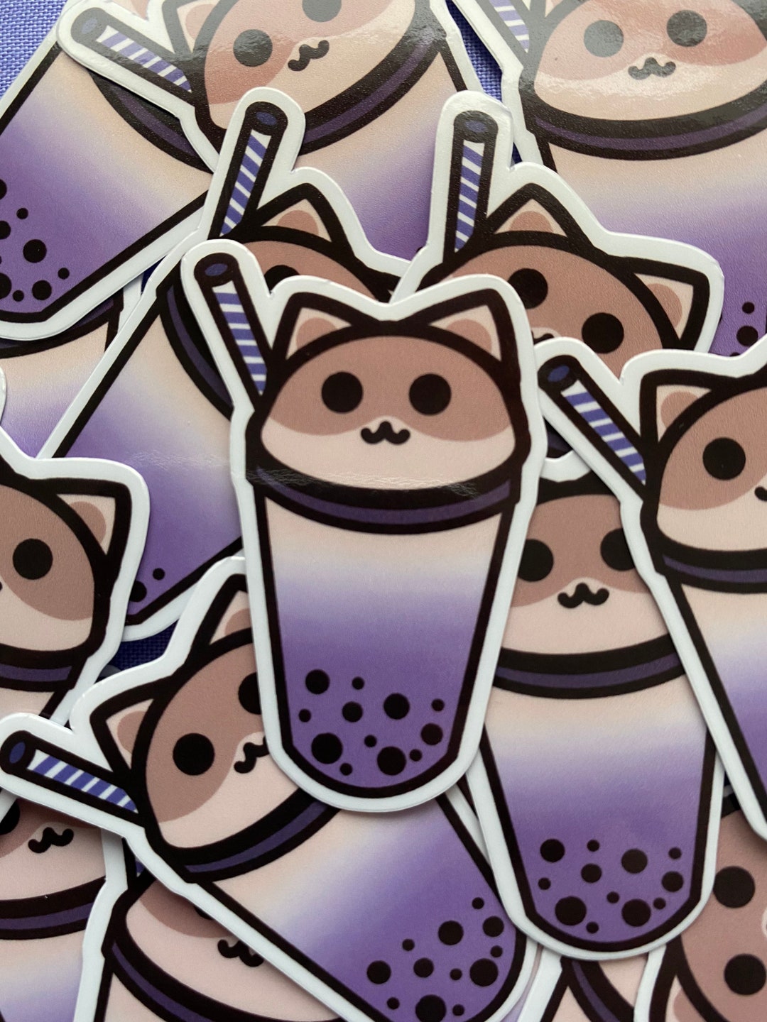 Cat Boba Sticker | Boba Sticker | Cat Sticker | Kawaii Boba Cat Sticker ...