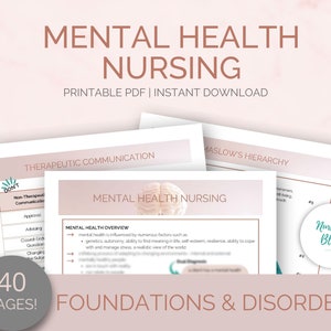 Psychiatric-mental Health Nursing Study Guide Bundle Including ...