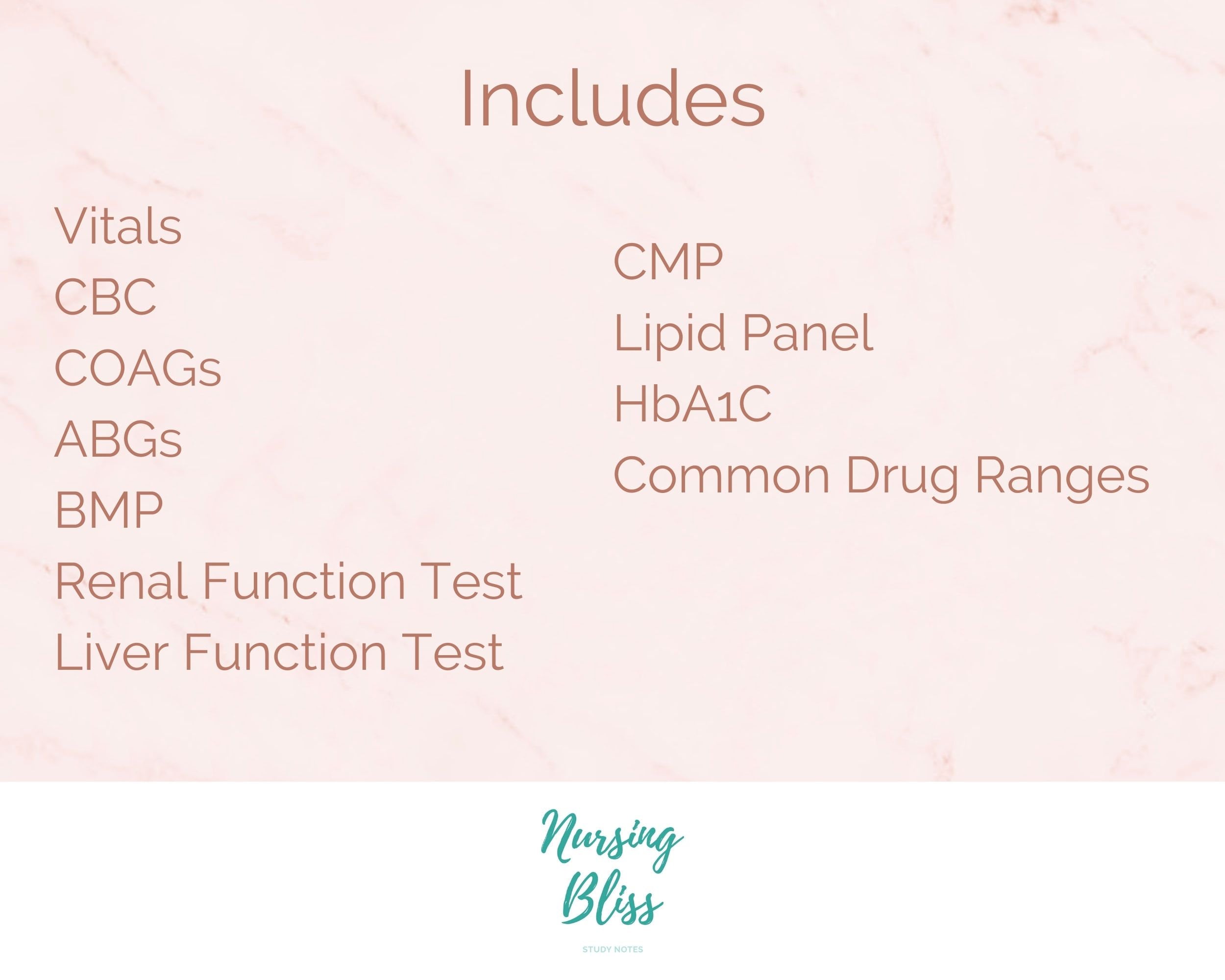 Lab Values Nursing Cheat Sheet | Nursing Student Notes | Study Guide ...