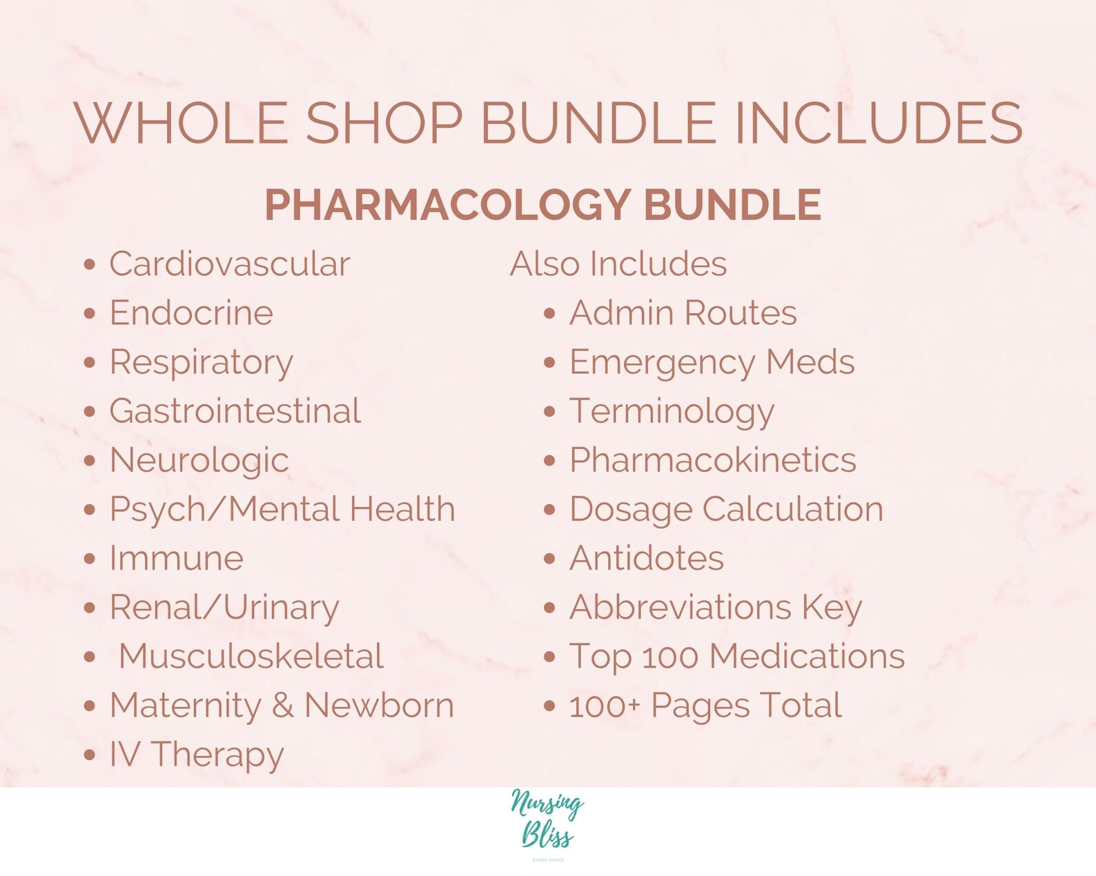 WHOLE SHOP Bundle Nursing Notes Study Guides Med Surg - Etsy