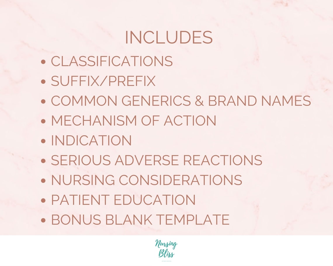 Nursing Pharmacology Antibiotics Bundle Immune System Study Guide 7 ...