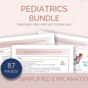 Pediatrics Study Guide Bundle | Nursing Student Notes | 87 Pages | PDF ...