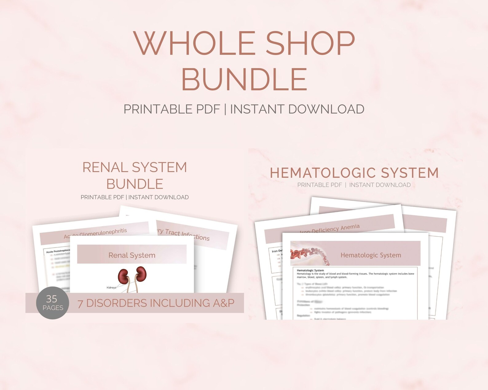 WHOLE SHOP Bundle Nursing Notes Study Guides Med Surg - Etsy
