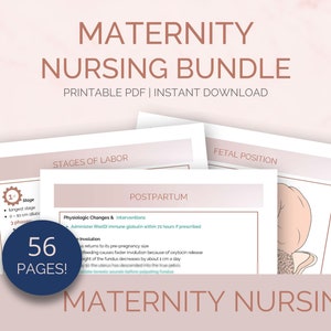 OB Maternity Nursing Study Guide, Nursing Notes, 56 Pages | Includes ...