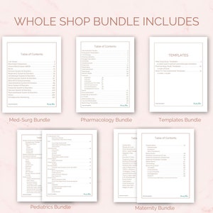WHOLE SHOP Bundle Nursing Notes Study Guides Med Surg - Etsy