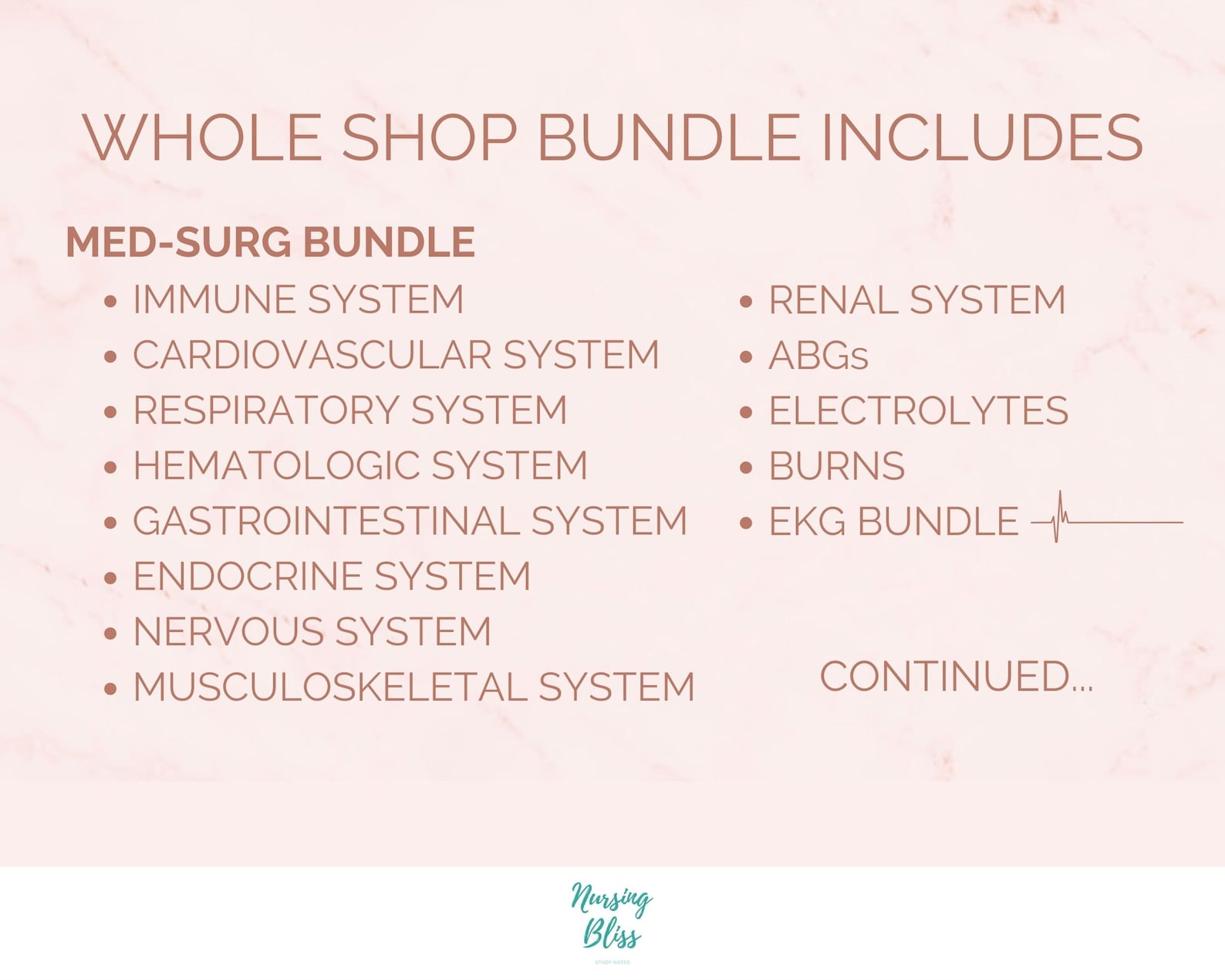 WHOLE SHOP Bundle Nursing Notes Study Guides Med Surg - Etsy