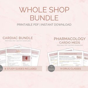WHOLE SHOP Bundle Nursing Notes Study Guides Med Surg - Etsy