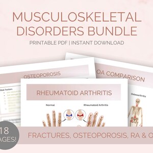 Musculoskeletal Disorders Bundle | Nursing Study Guide | Nurse Notes ...