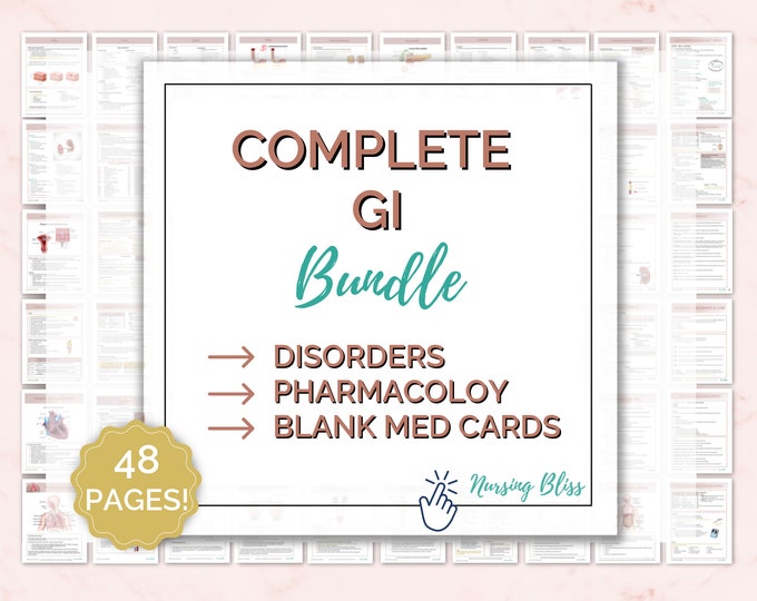 GI Disorders Chart | GI Disorders | GI System - Etsy Canada