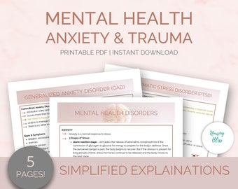 Bipolar Disorder Psychiatric Mental Health Nursing Study Guide - Etsy