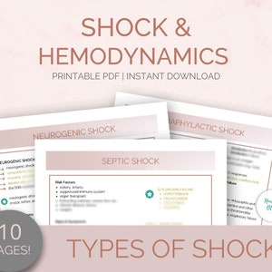 Shock Study Guide | Nursing Notes | Cardiogenic | Hypovolemic | Septic ...