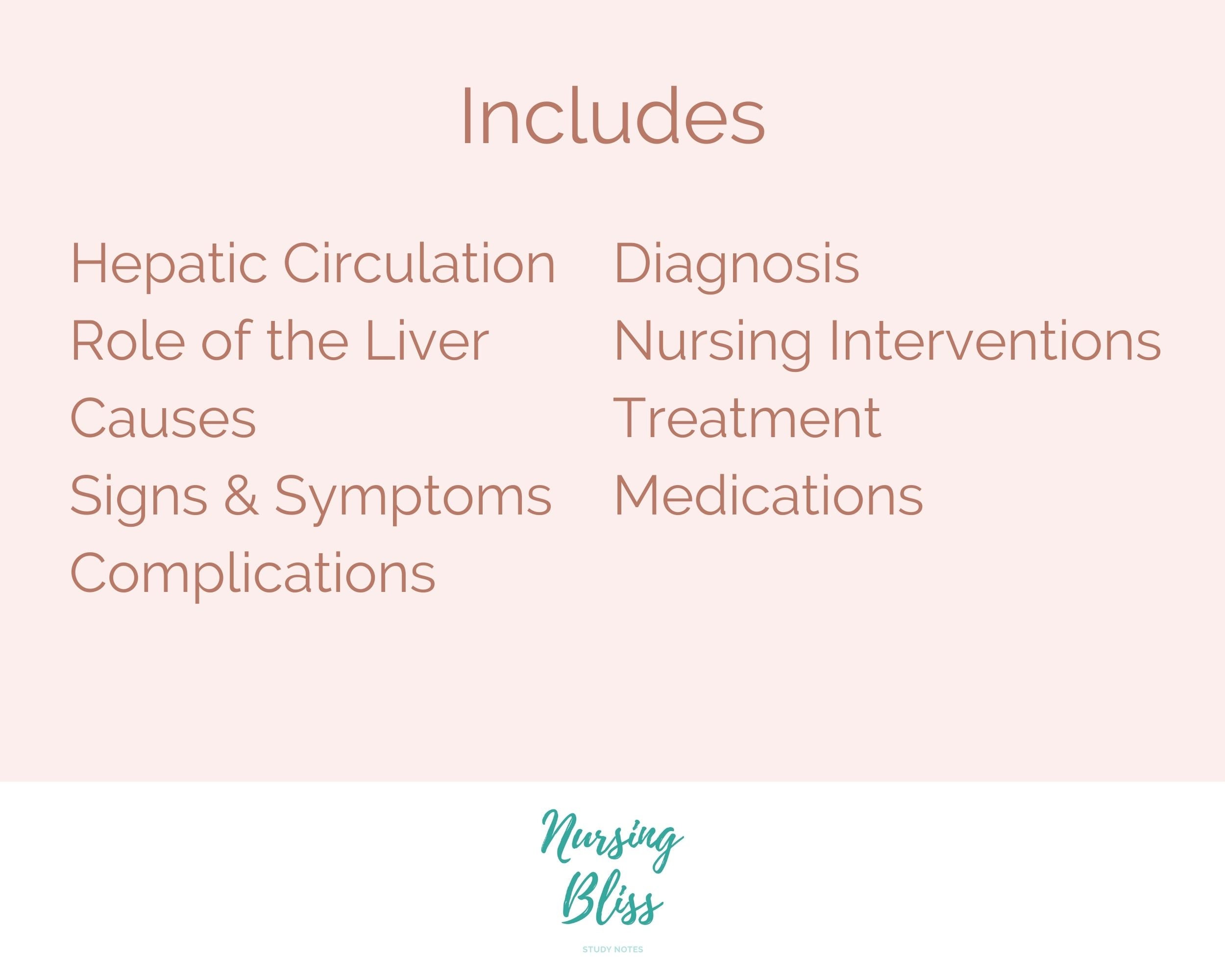 Cirrhosis Nursing Study Notes | Student Study Guides | Med Surg ...