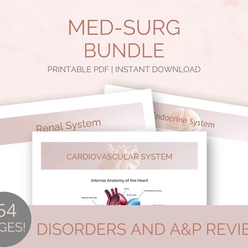 WHOLE SHOP Bundle Nursing Notes Study Guides Med Surg - Etsy