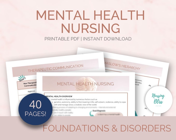 Psychiatric Nursing Pharmacology, Mental Health Nursing Pharmacology ...