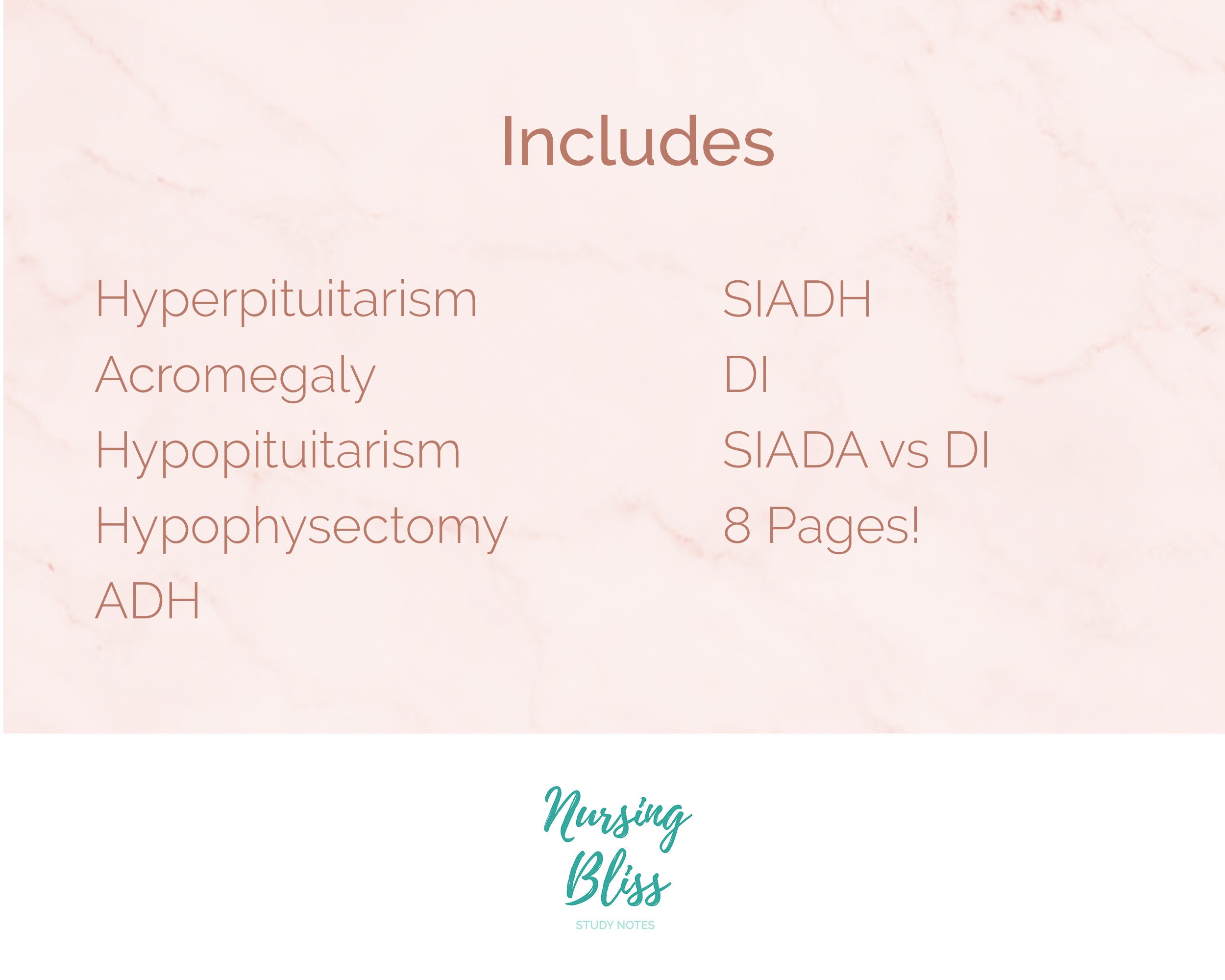 Pituitary Gland Disorders Study Guide | Nursing Notes | ADH | SIADH Vs ...