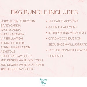 Cardiac Bundle Study Guide for Med Surg | Including Pharmacology and ...