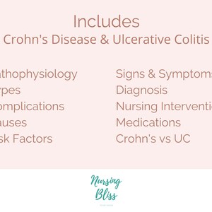 Inflammatory Bowel Disease Nursing Notes | IBD Student Study Guides ...