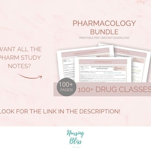 Nursing Pharmacology Mental Health Meds Study Guide, Blank Cards ...