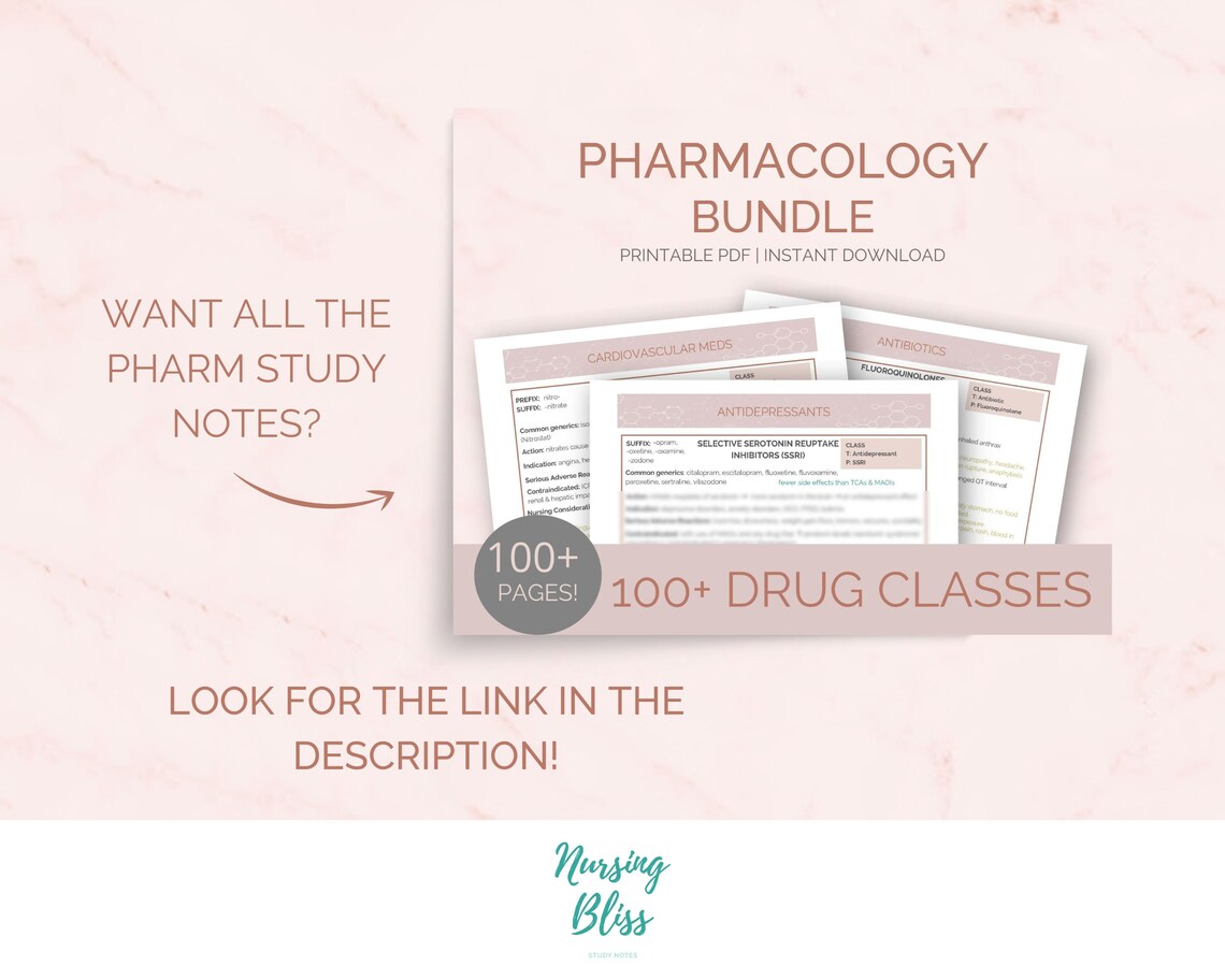 Nursing Pharmacology Endo Meds Student Study Guide 10 Drug - Etsy