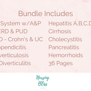 GI Disorders Bundle Nursing Notes | Student Study Guides | Digestive ...