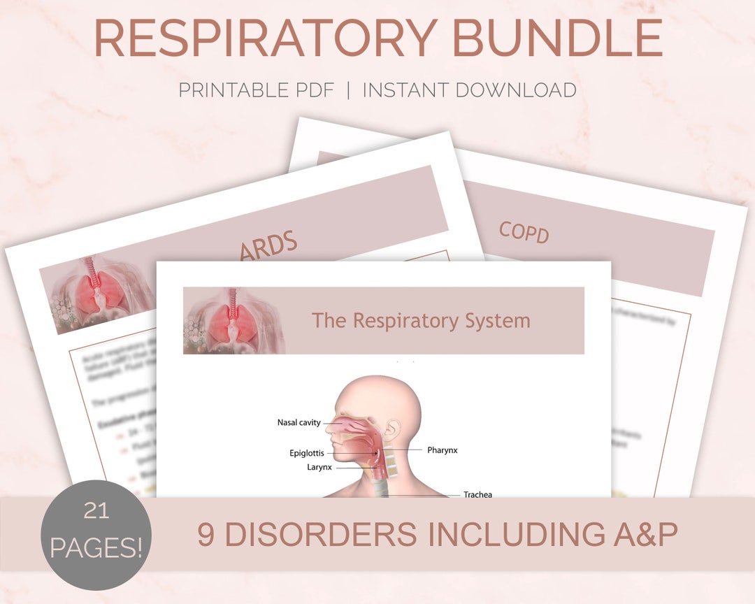 Respiratory Disorders Bundle | 9 Disorders and Lung A & P | Med Surg ...