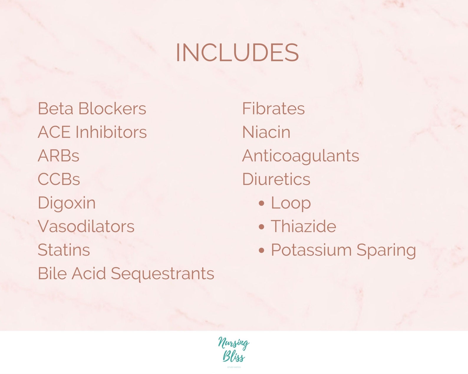 Nursing Pharmacology Cardio Meds Bundle | Nursing Study Guide | 14 Drug ...