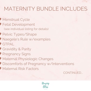 OB Maternity Nursing Study Guide, Nursing Notes, 56 Pages | Includes ...