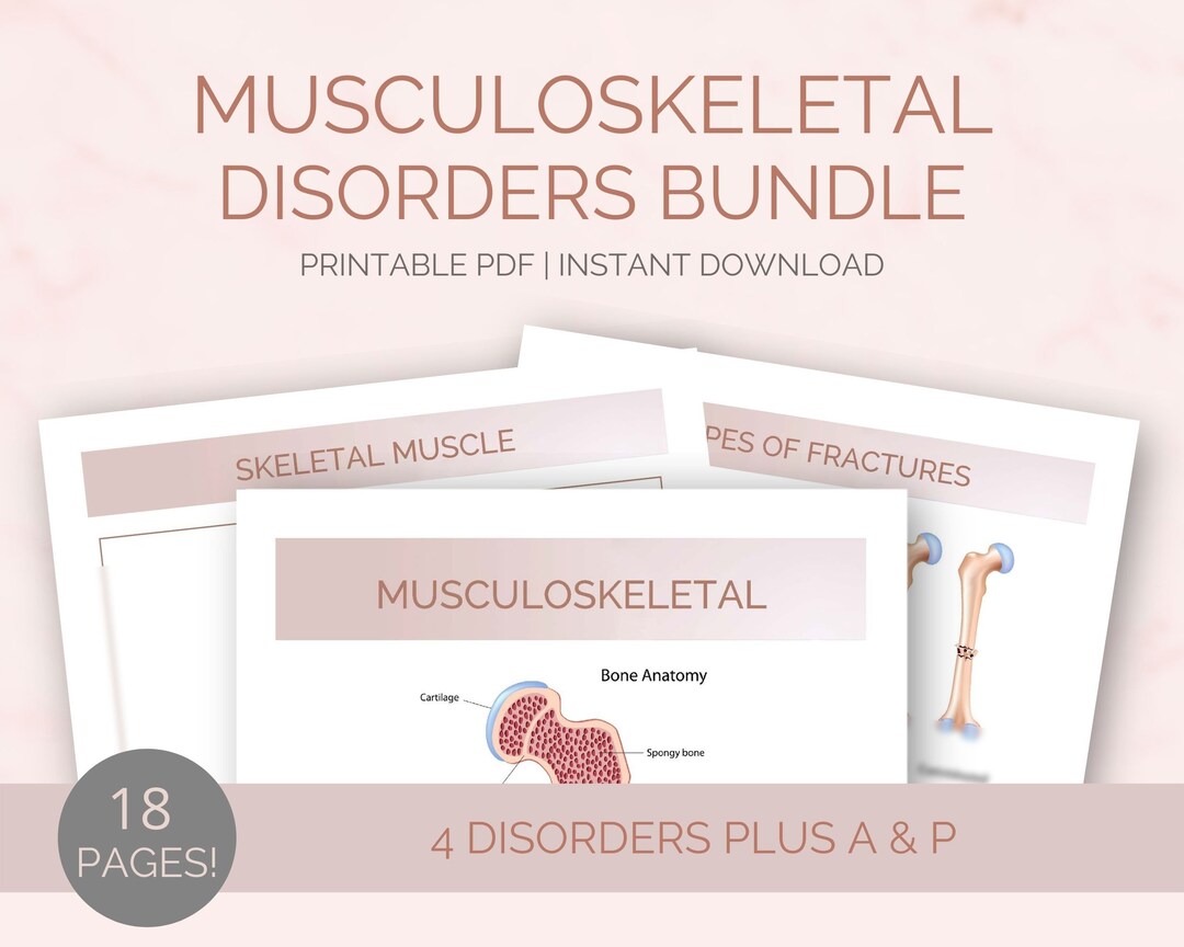 Musculoskeletal Disorders Bundle | Nursing Study Guide | Nurse Notes ...