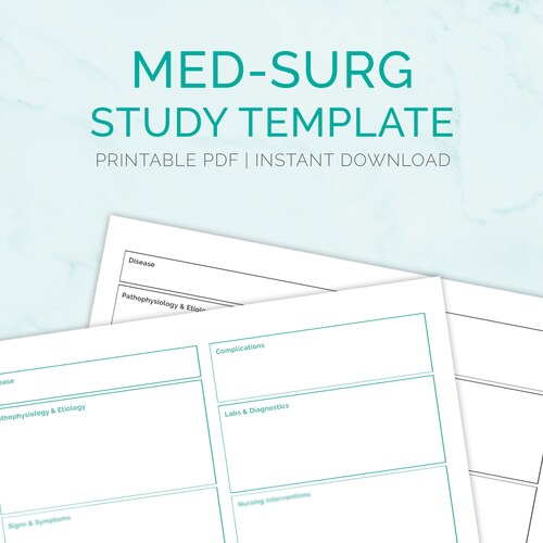 Med Surg Concept Map - Etsy