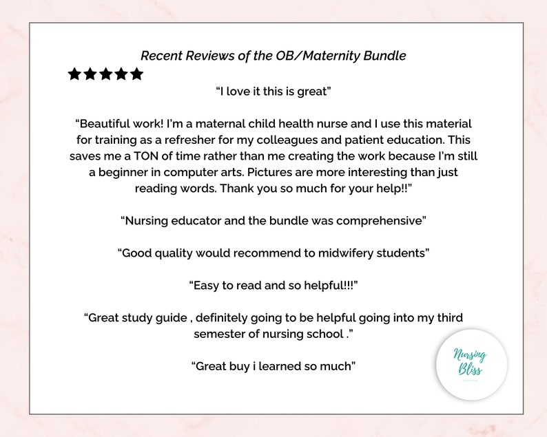 OB & Maternity Nursing Study Guide | Nursing Notes | 56 Pages ...