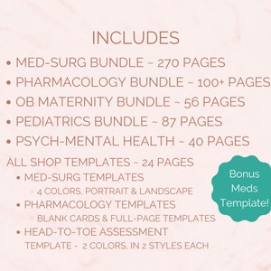 Whole Shop Bundle Nursing Notes Study Guides | Med Surg Bundle, DVT ...