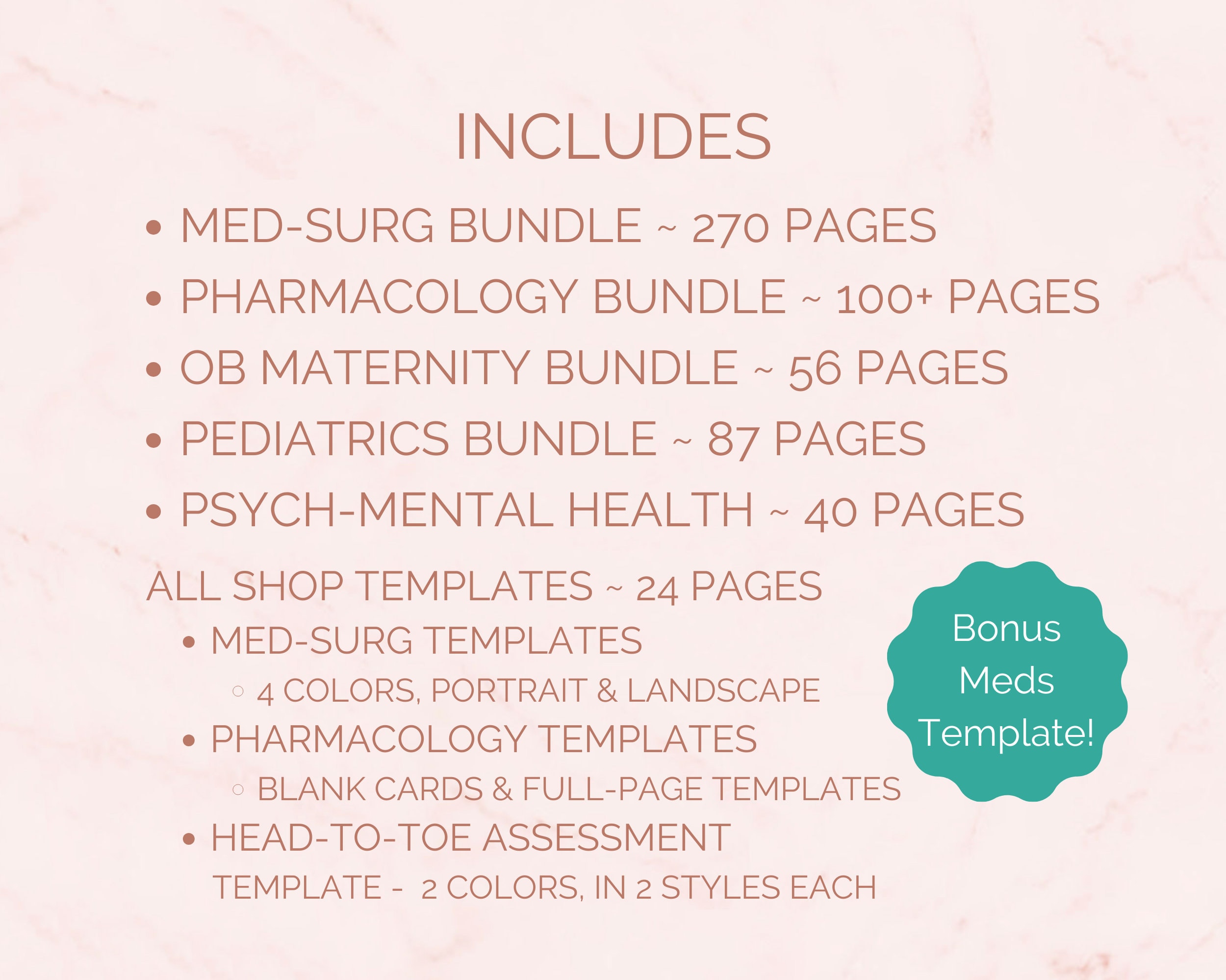 Whole Shop Bundle Nursing Notes Study Guides | Med Surg Bundle, DVT ...