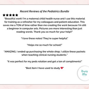 Pediatrics Study Guide Bundle | Nursing Student Notes | 87 Pages | PDF ...