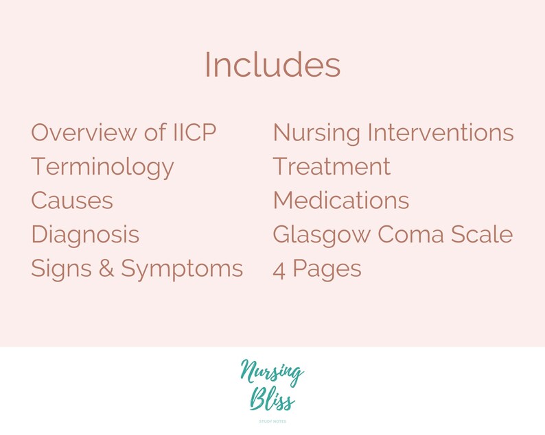 Increased Intracranial Pressure | ICP | Nursing Study Notes | Student ...