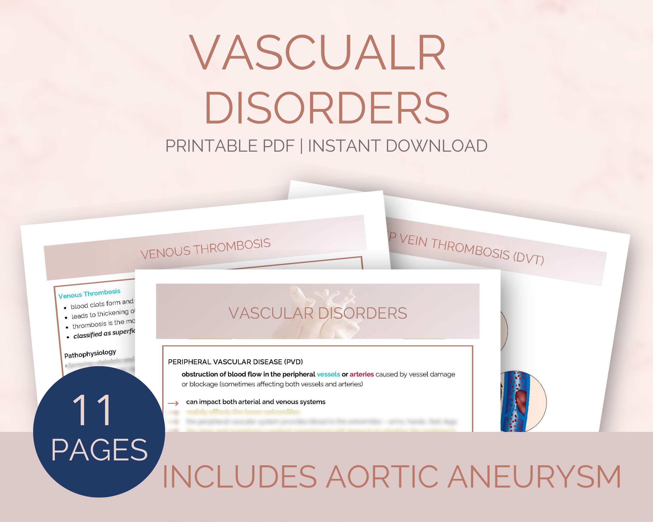 Peripheral Venous & Arterial Disease | Vascular Disorders Study Guides ...