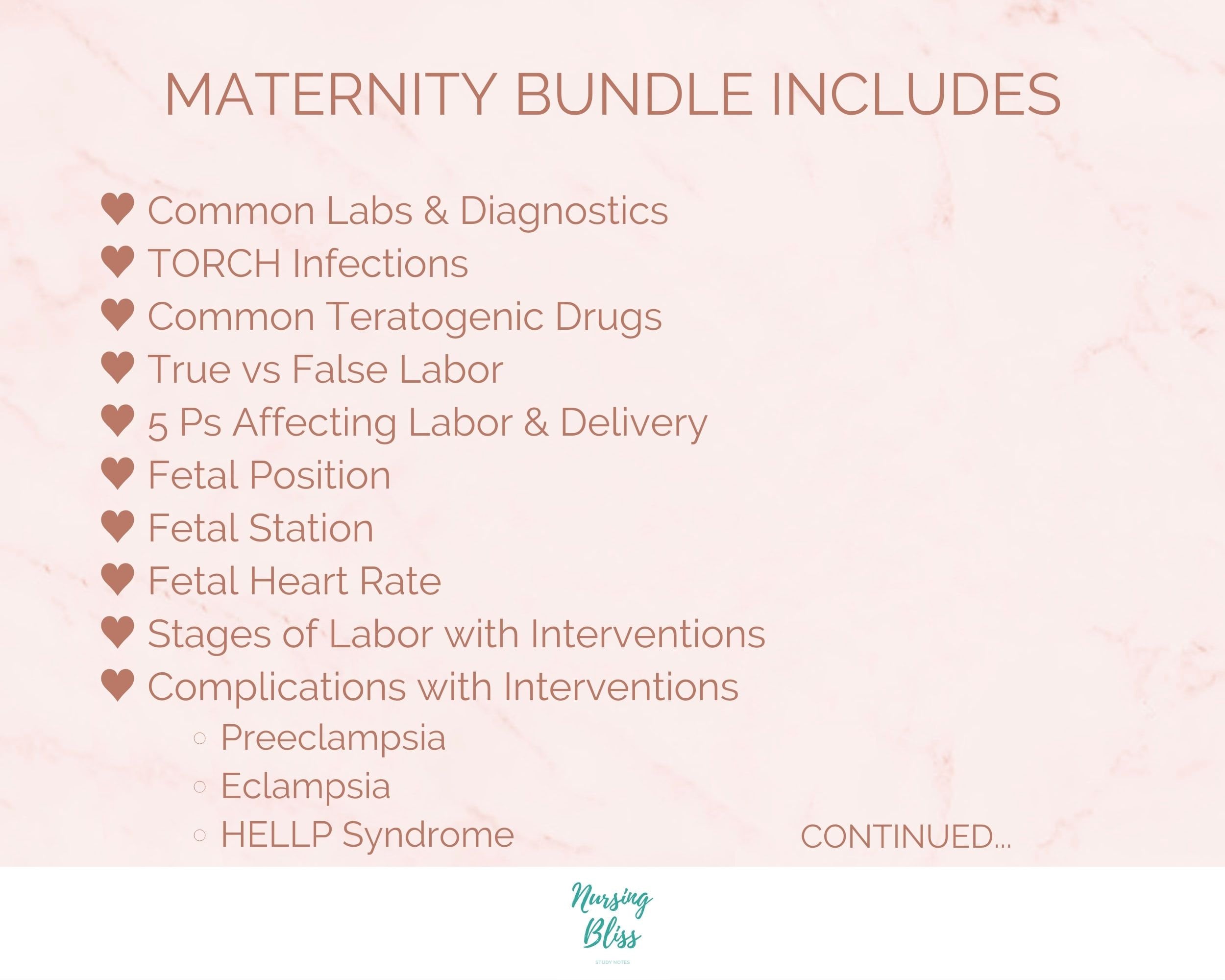 OB & Maternity Nursing Study Guide | Nursing Notes | 56 Pages ...