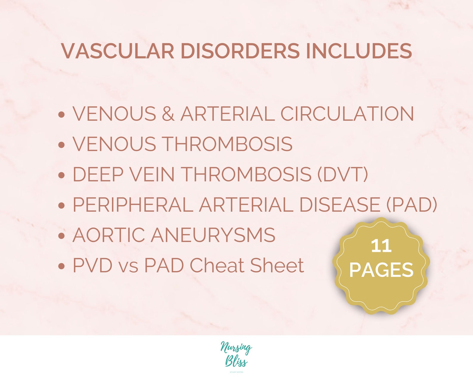 Peripheral Venous & Arterial Disease | Vascular Disorders Study Guides ...