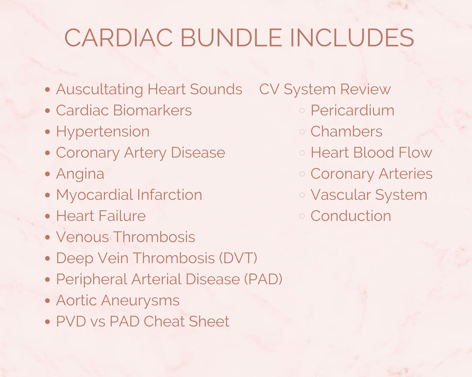 Cardiac Bundle Study Guide for Med Surg | Including Pharmacology and ...