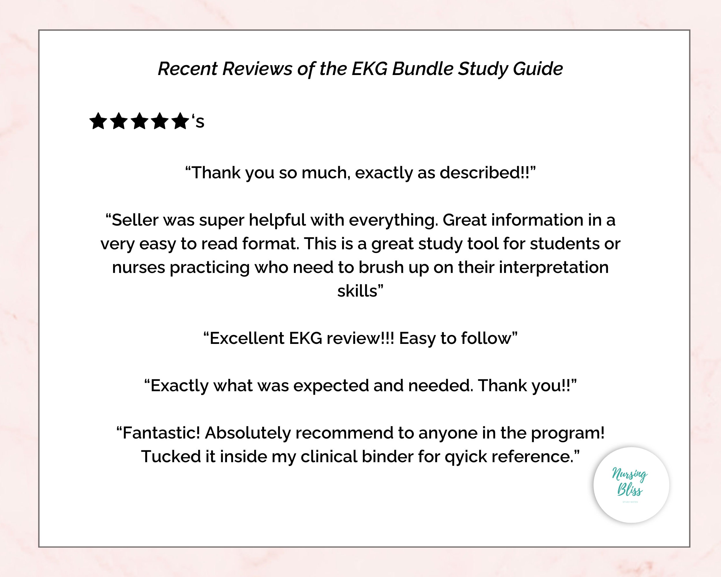 EKG ECG Bundle Study Guide | Interpretation Step by Step | 5-lead and ...