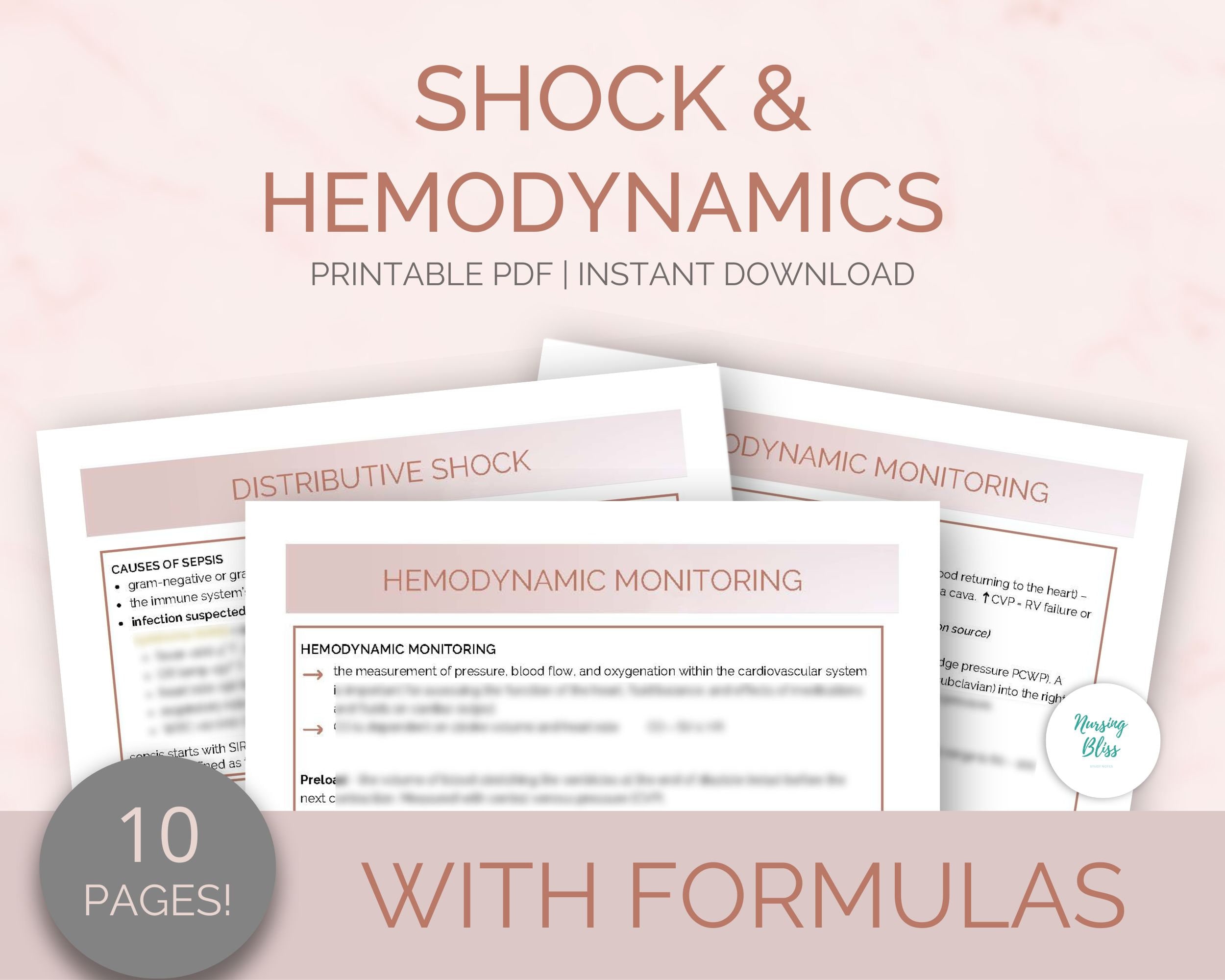 Shock Study Guide | Nursing Notes | Cardiogenic | Hypovolemic | Septic ...