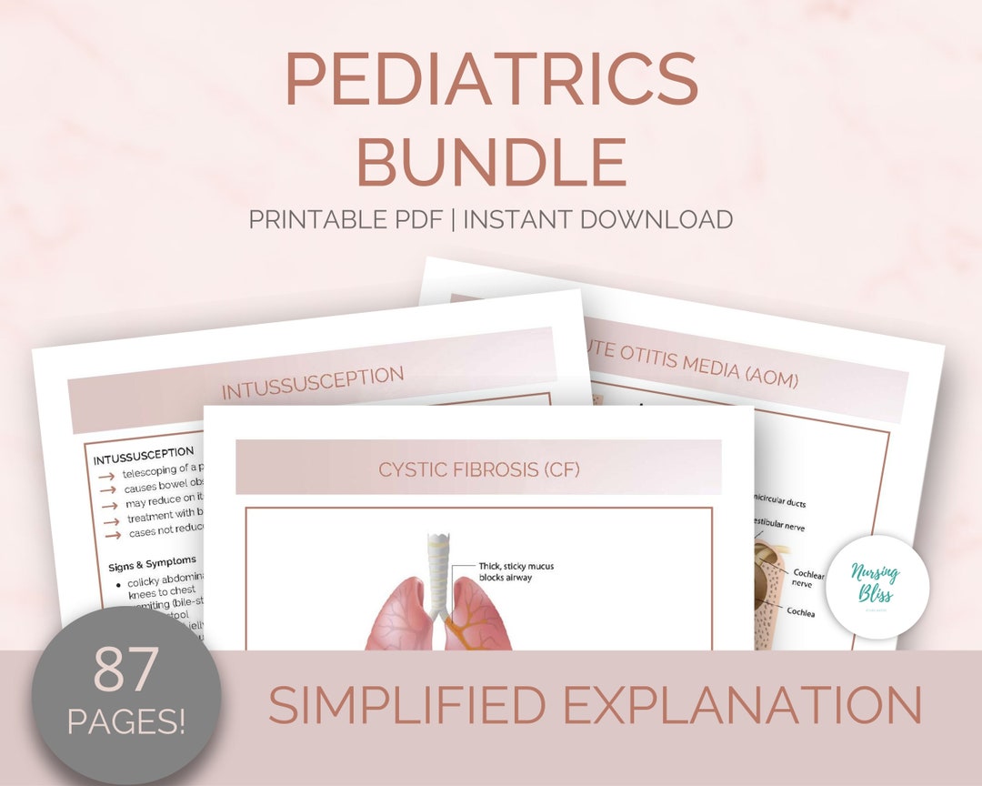 Pediatrics Study Guide Bundle Nursing Student Notes 87 Pages PDF - Etsy