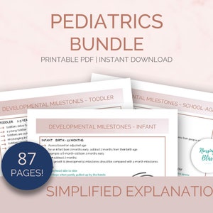 Pediatrics Study Guide Bundle | Nursing Student Notes | 87 Pages | PDF ...
