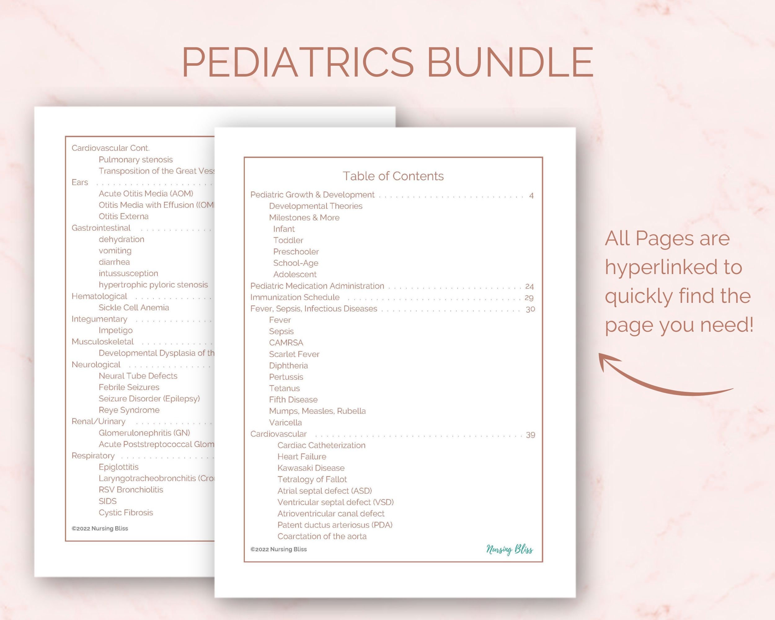 Pediatrics Study Guide Bundle | Nursing Student Notes | 87 Pages | PDF ...